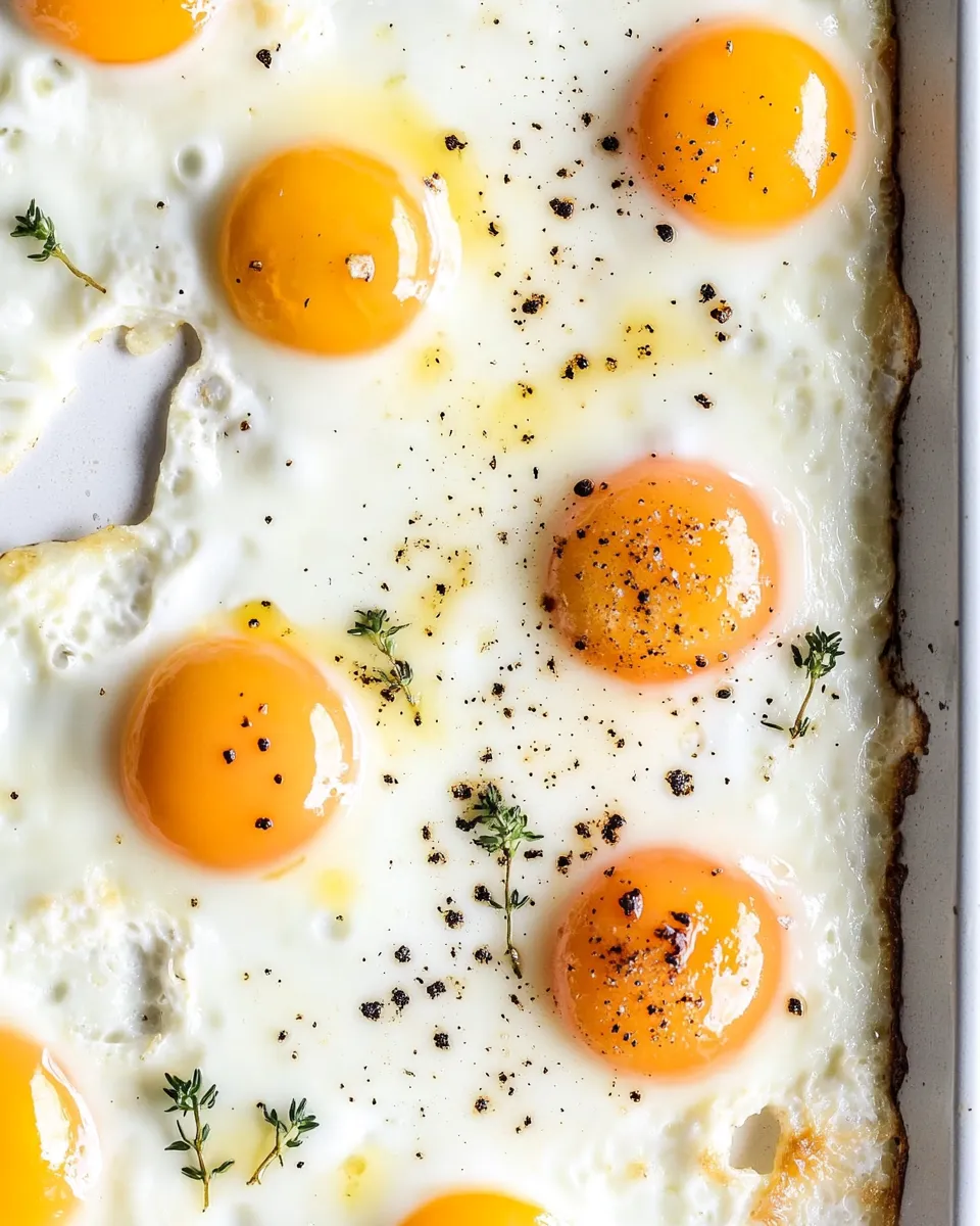 Fried Eggs In The Oven (Sheet Pan) - Easy Dine Recipes